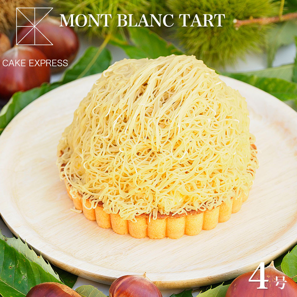 和栗の錦糸モンブラン 4号 12cm 2～3名様用 mont-blanc-tart-4（CAKE EXPRESS） | Cake.jp